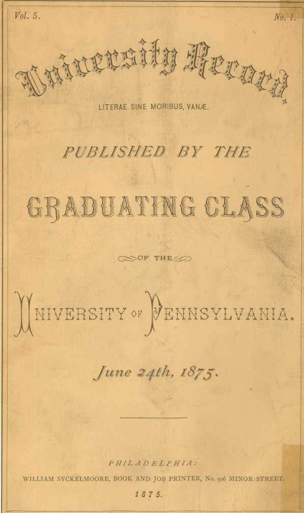 College Class of 1875