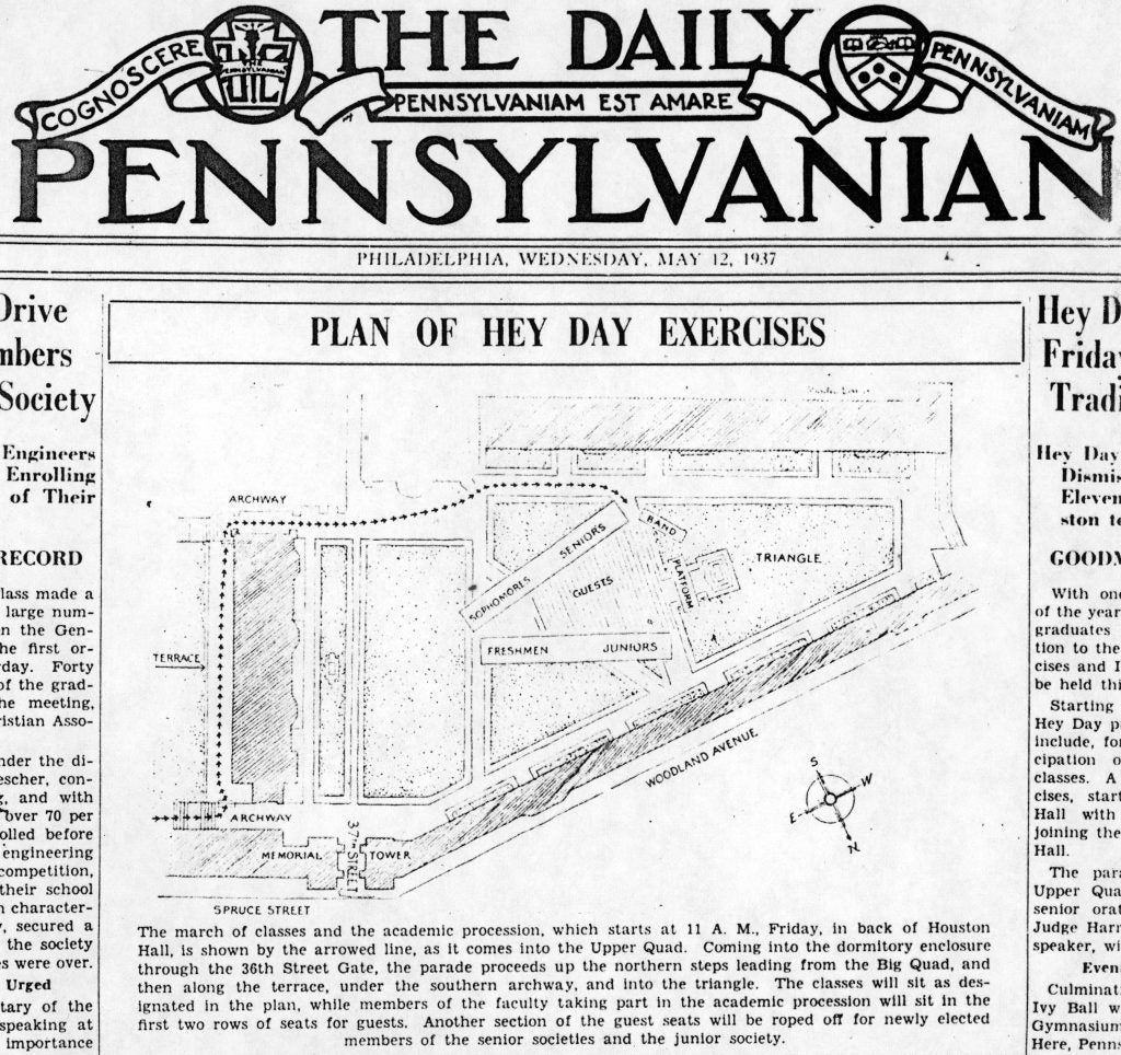 Penn Student Traditions: Hey Day Timeline
